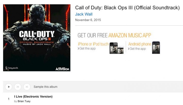 全41曲の『CoD:BO3』サウンドトラックが11月6日に発売決定、米Amazonで視聴可能 | EAA FPS（イーエーエー）
