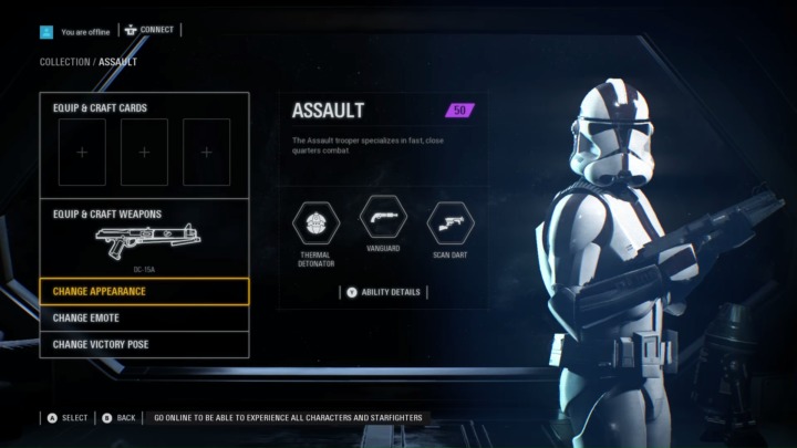 SWBFII： 隠された「外観の変更」オプション発見、複数のスキン実装か | EAA FPS（イーエーエー）